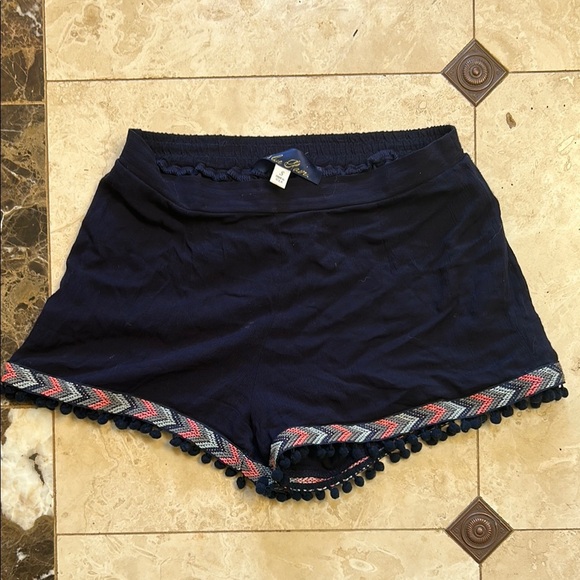 Cato | Shorts | Cato Blue High Waist Shorts With Colorful Trim | Poshmark